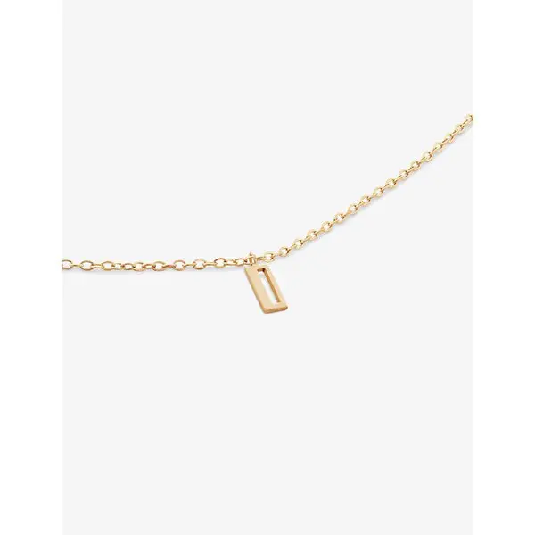 Monica Vinader Small Letter I 14ct Yellow-gold Pendant Necklace - Yellow Gold