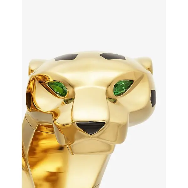 Cartier Panthère De 18ct Yellow-gold, Tsavorite Garnet And Onyx Ring - Yellow Gold