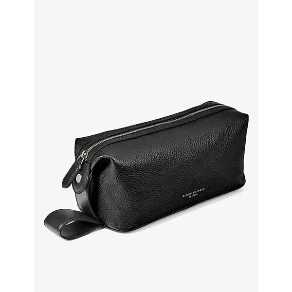 ASPINAL OF LONDON Logo-embellished Leather Wash Bag