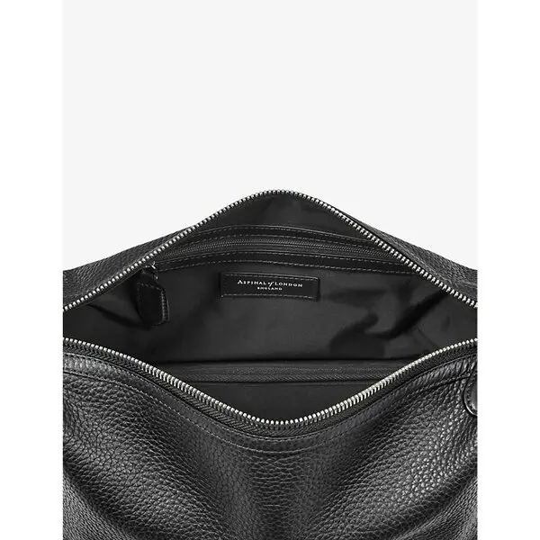 ASPINAL OF LONDON Logo-embellished Leather Wash Bag