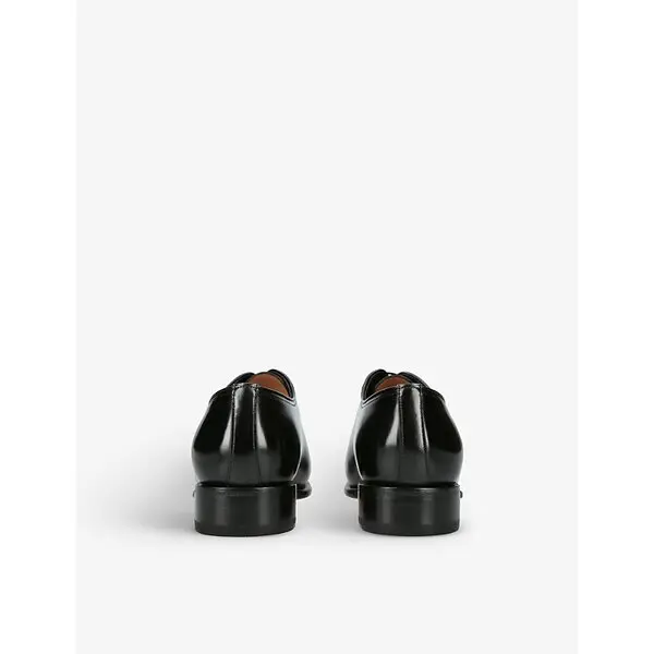 Santoni Carter Wholecut Leather Oxford Shoes - Black