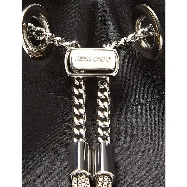 JIMMY CHOO Bon Bon Satin Cross-body Bag - Black/crystal