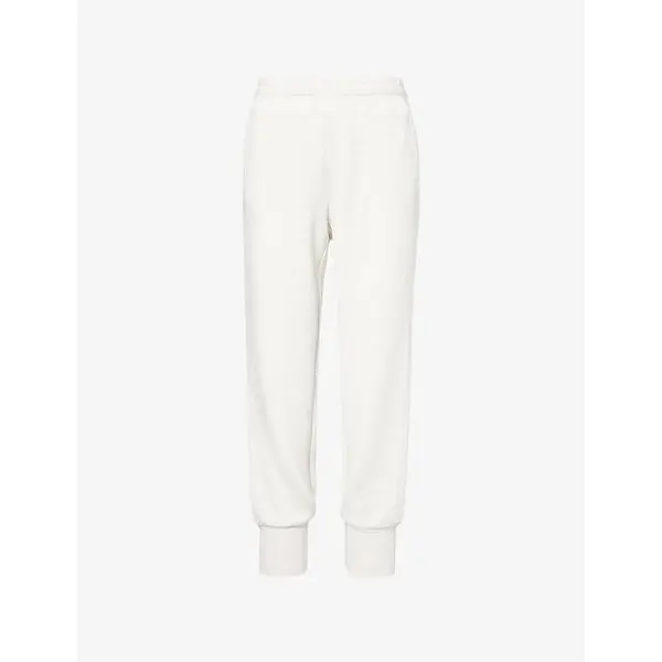 Varley Slim Cuff Relaxed-fit Jogging Bottoms - Ivory Marl