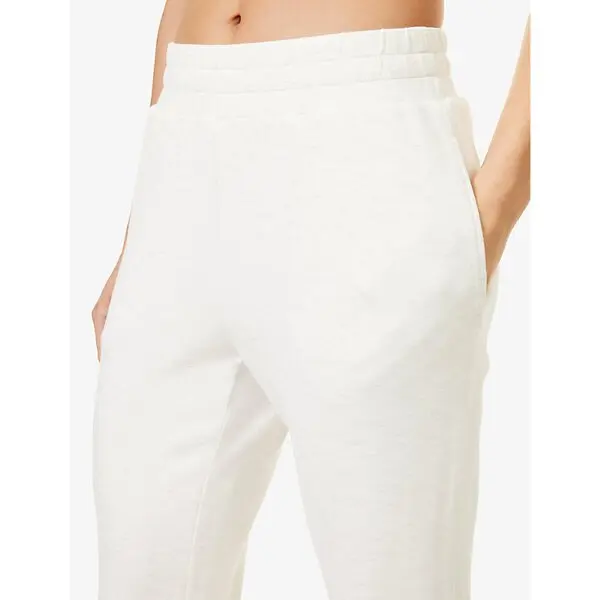 Varley Slim Cuff Relaxed-fit Jogging Bottoms - Ivory Marl