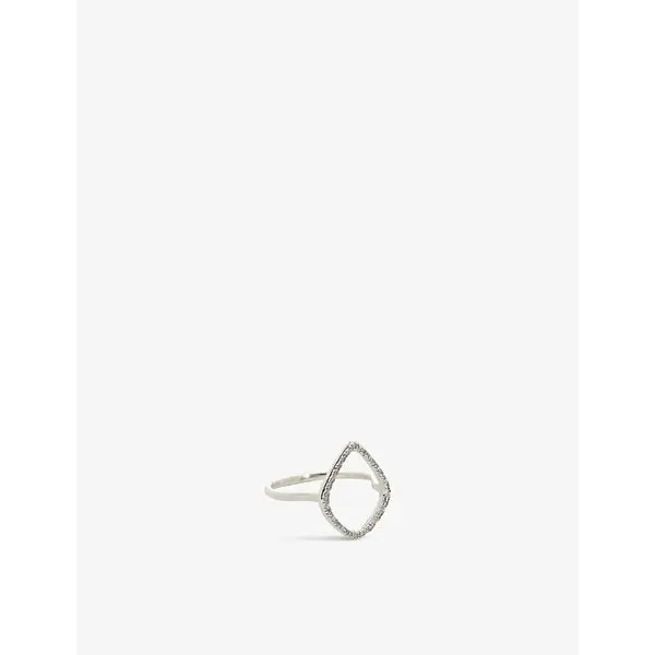 Monica Vinader Riva Diamond Ring - Sterling Silver