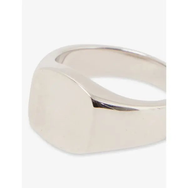 SERGE DENIMES Polished Sterling Signet Ring