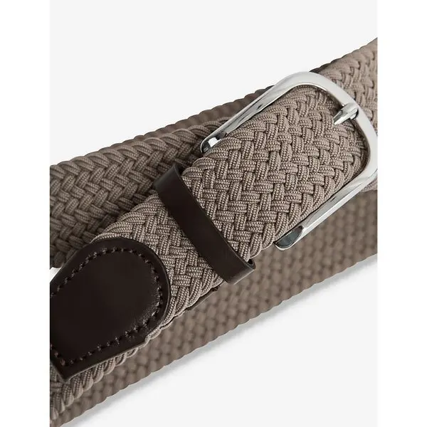 REISS Woven Leather-blend Belt