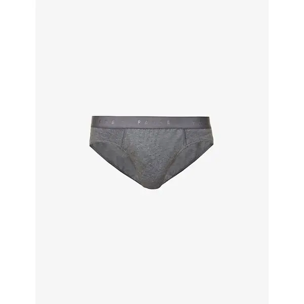 Falke Tonal Waistband Pack Of Two Stretch-cotton Briefs Xxl - Dark Grey