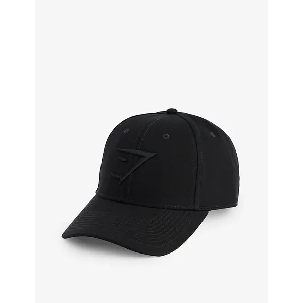 GYMSHARK Logo-embroidered Cotton Cap - Black/black