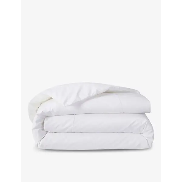 YVES DELORME Athena Bourdon-stitch Lined Pima-cotton Duvet Cover 200cm X 200cm - Blanc