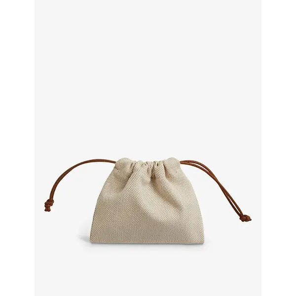 Hermès Rose Le Voyageur Travel-sized Face Brush - White/gold/brown