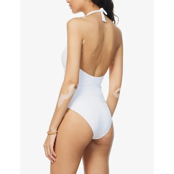 Melissa Odabash Tampa Halter-neck Swimsuit - White
