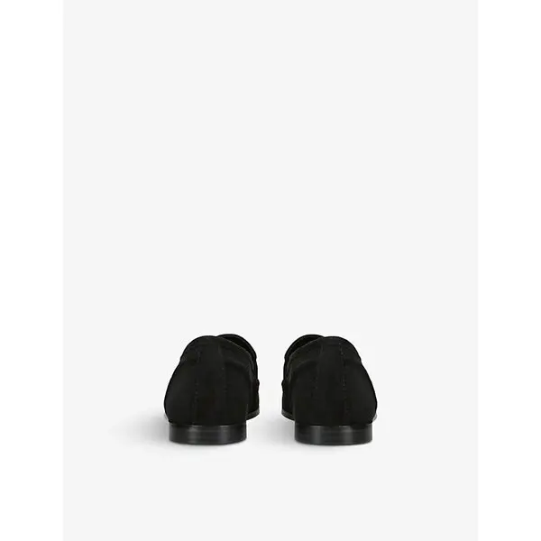 Kurt Geiger Madeline Horse-bit Chain Fabric Loafers - Black