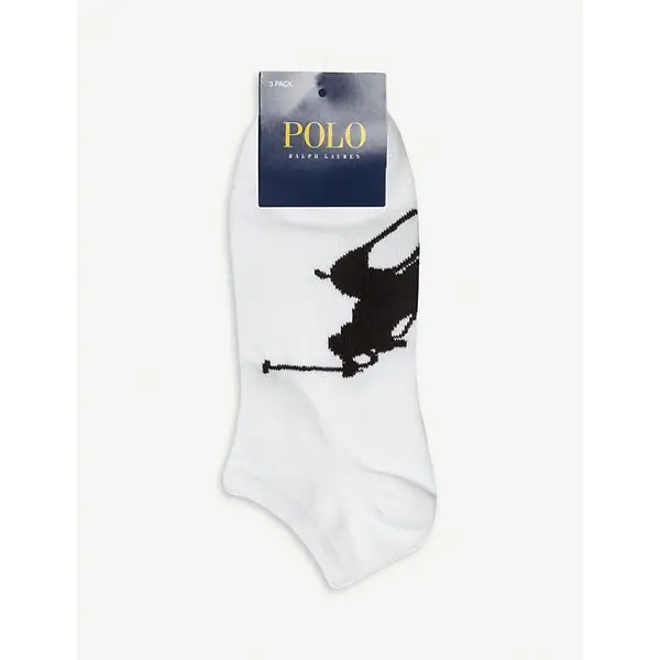 Polo Ralph Lauren Pack Of Three Ankle Socks - White