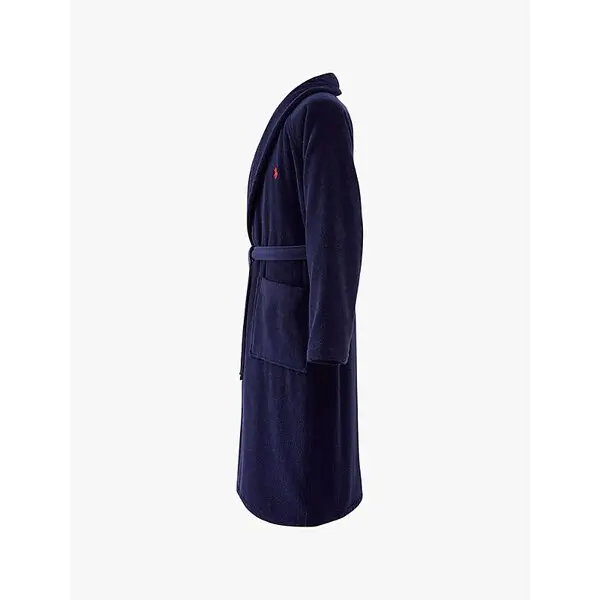 Ralph Lauren Logo-embroidered Relaxed-fit Cotton Bathrobe - Newport Navy