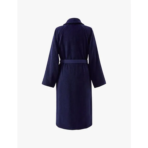 Ralph Lauren Logo-embroidered Relaxed-fit Cotton Bathrobe - Newport Navy