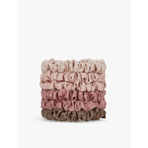 KITSCH Ultra Petite Satin Hair Scrunchies Pack - Terracotta