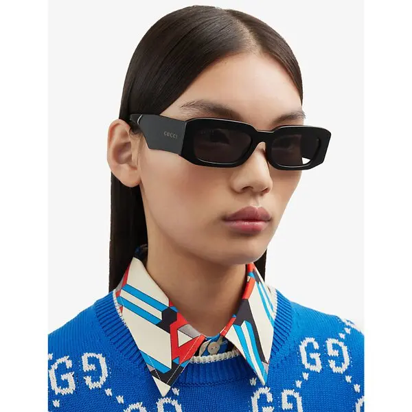 Gucci Gg1426s Rectangle-frame Sunglasses