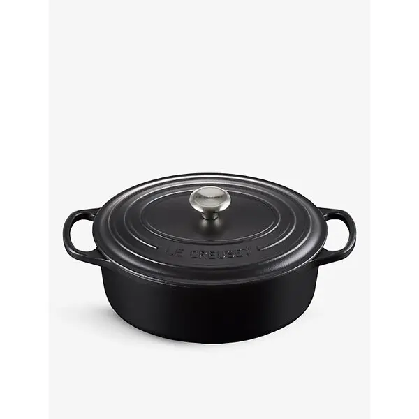 LE CREUSET Signature Oval Cast-iron Casserole Dish - Satin Black