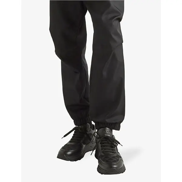 Prada Leather And Nylon Low-top Trainers - Black