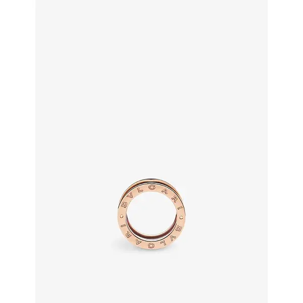 BVLGARI B.zero1 18ct Rose-gold And Ceramic Ring