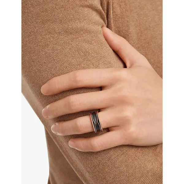 BVLGARI B.zero1 18ct Rose-gold And Ceramic Ring