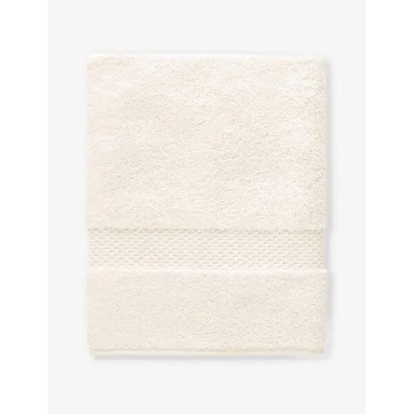 YVES DELORME Etoile Embroidered-stripe Cotton-blend - Nacre