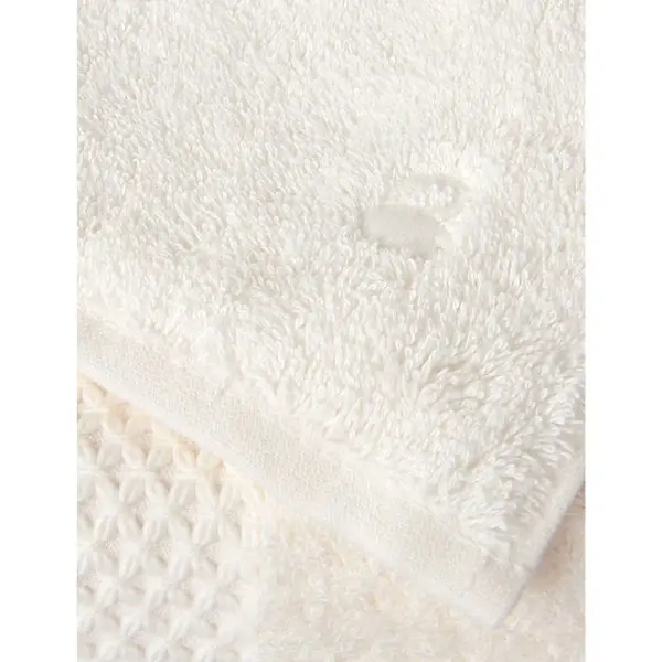 YVES DELORME Etoile Embroidered-stripe Cotton-blend - Nacre