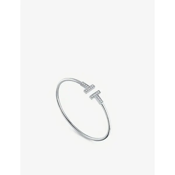Tiffany & Co. T Wire Diamond And 18ct White-gold Bracelet