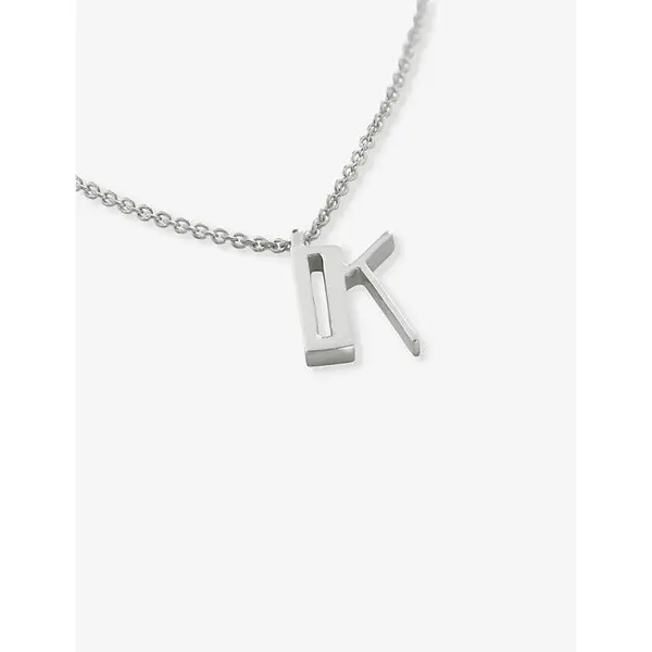 Monica Vinader K Letter Pendant Necklace - Sterling Silver