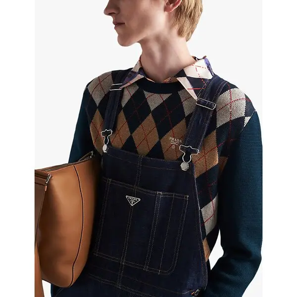 Prada Jumpsuit In Selvedge Denim Dungarees - Blue | Editorialist