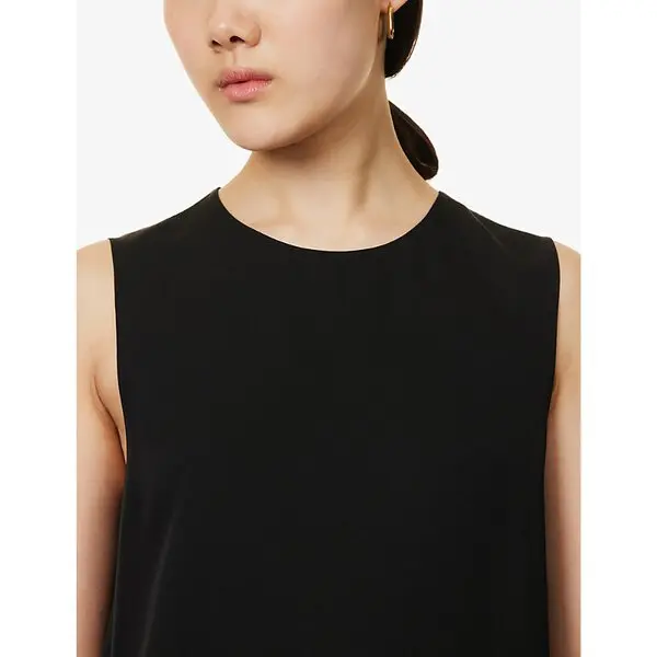 Theory Sleeveless Silk Top - Black - 001