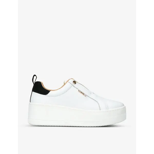 Carvela Connected Leather Flatform Sneakers
