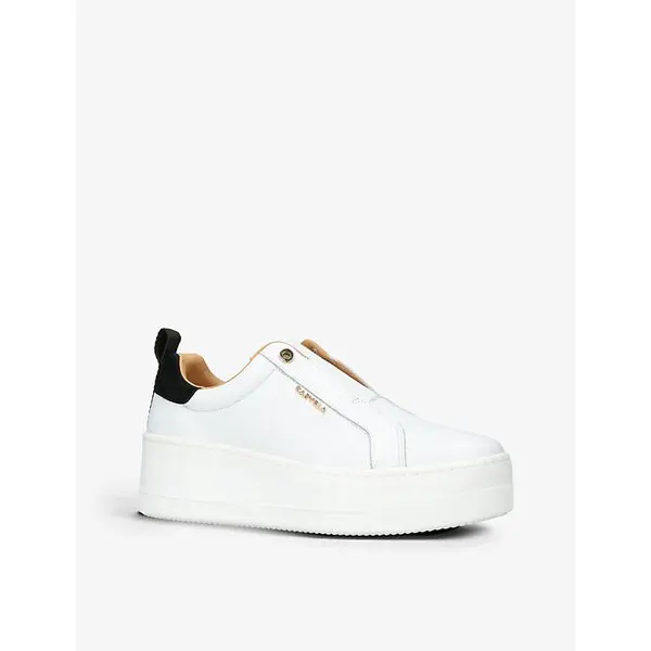 Carvela Connected Leather Flatform Sneakers