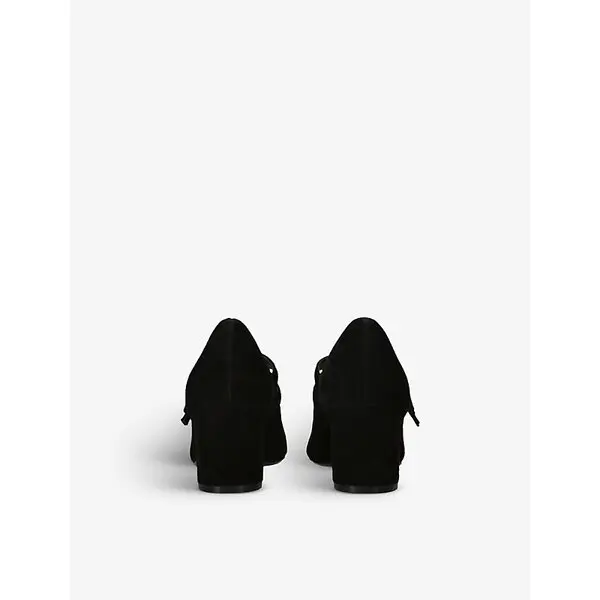 Carvela Harper Front-buckle Suede Heeled Courts