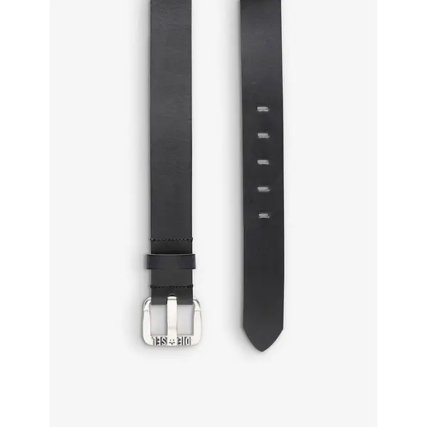 DIESEL® B-star Ii Leather Belt With Logo