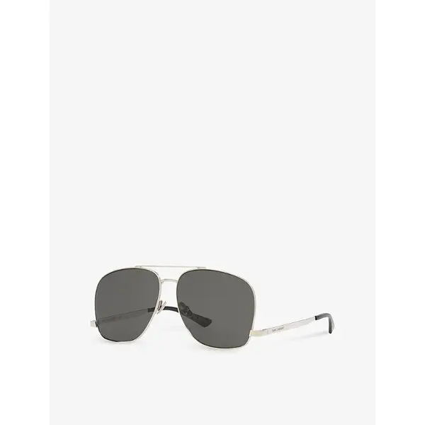 Saint Laurent Ys000528 Pilot-frame Sunglasses - Silver