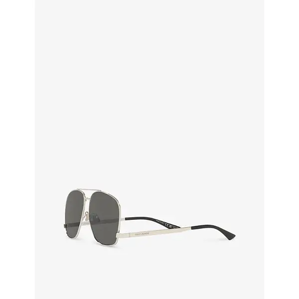 Saint Laurent Ys000528 Pilot-frame Sunglasses - Silver