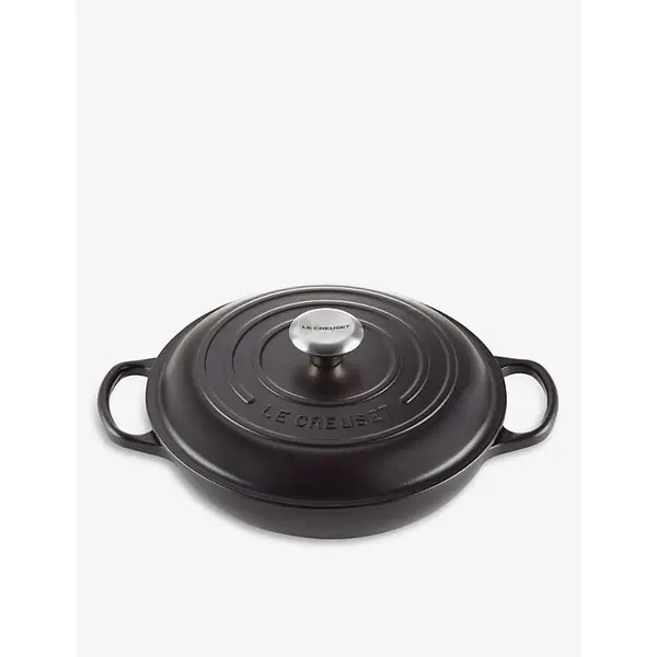 LE CREUSET Signature Shallow Cast-iron Casserole Dish - Satin Black