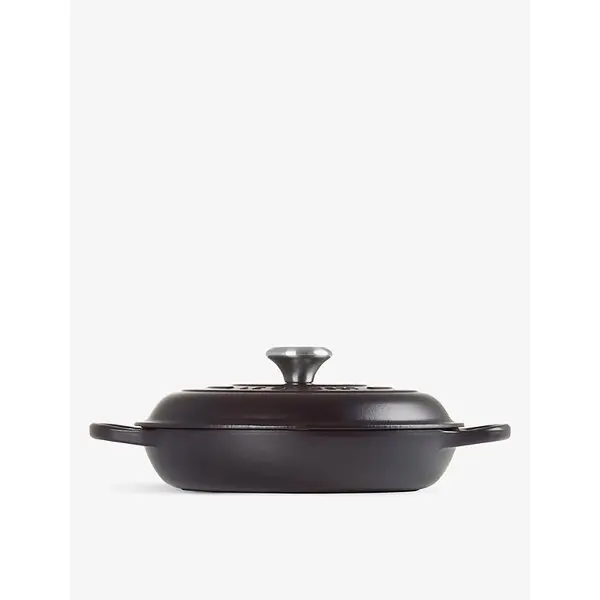 LE CREUSET Signature Shallow Cast-iron Casserole Dish - Satin Black
