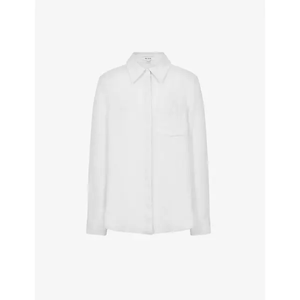 REISS Campbell Linen Shirt - White