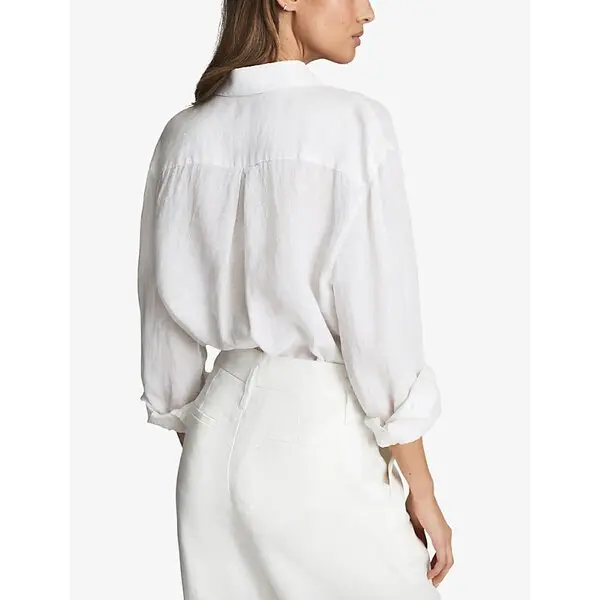 REISS Campbell Linen Shirt - White