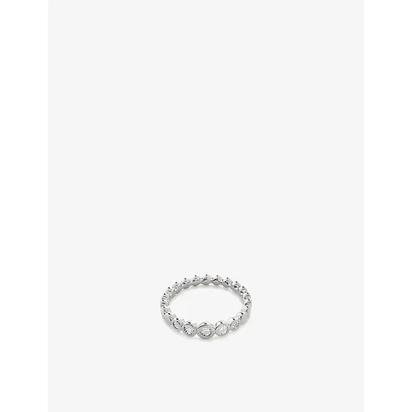 Monica Vinader Lab-grown Diamond Eternity Ring - Sterling Silver