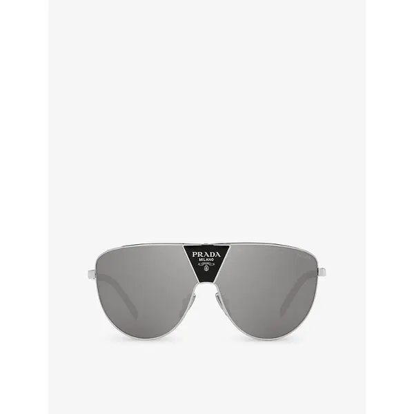 Prada Pr 69zs Shield Sunglasses - Silver