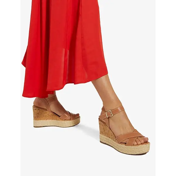 DUNE Crossover-strap Wedge Sandals