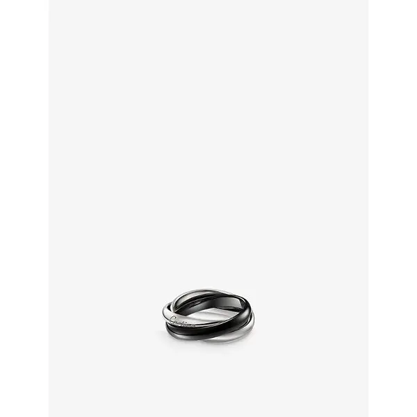 CARTIER Trinity Medium 18ct White-gold And Ceramic Ring - White Gold