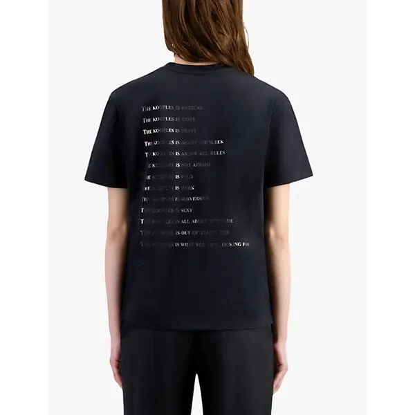 The Kooples Logo Text-print Cotton T-shirt