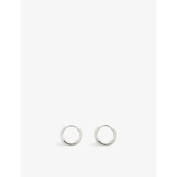 Monica Vinader Siren Muse Huggie Hoop Earrings - Silver