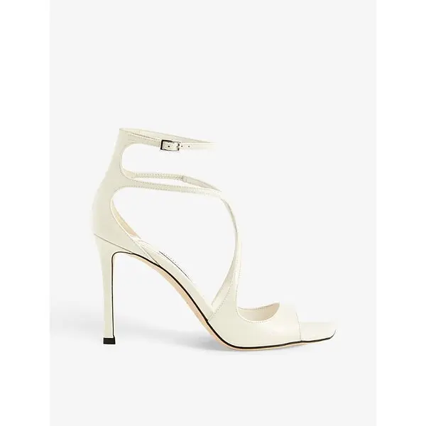 JIMMY CHOO Azia 95 Strappy Leather Heeled Sandals - Latte