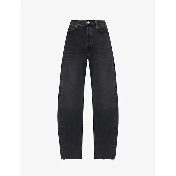 AGOLDE Luna Pieced Straight-leg High-rise Cotton Jeans - Possess